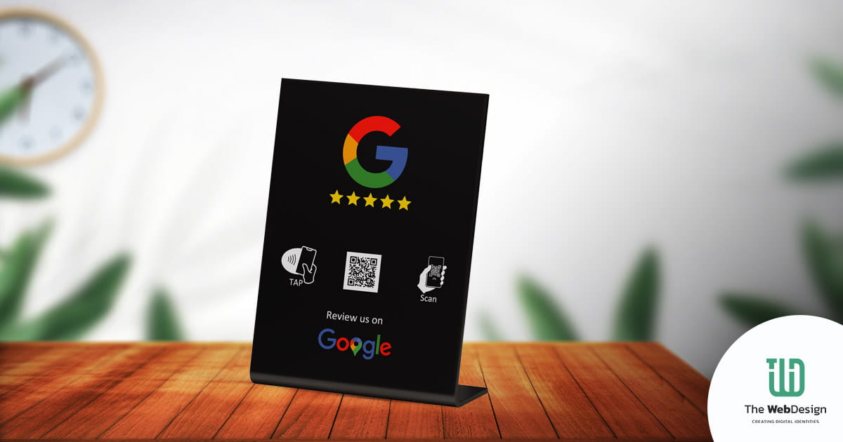 Google Reviews NFC Tafelstandaard/Display | The WebDesign